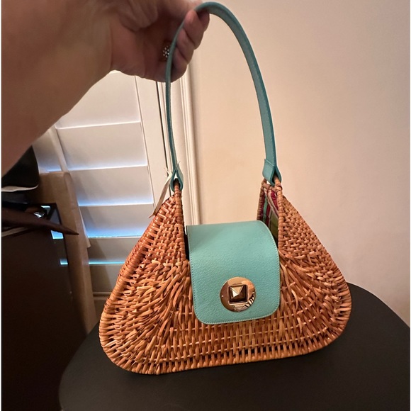 kate spade | Bags | Kate Spade Leather And Rattan Handbag | Poshmark